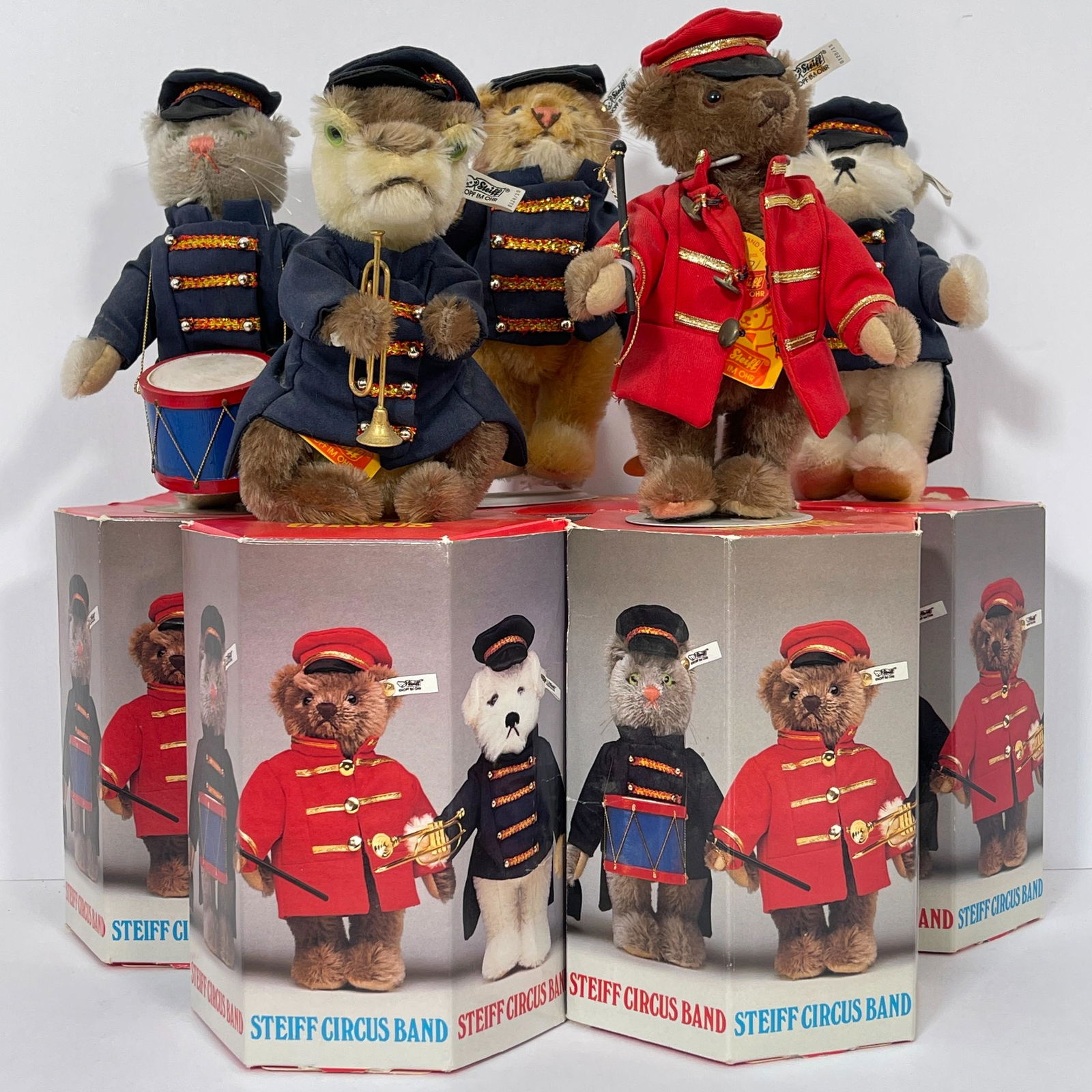 Steiff "Golden Age Of The Circus" Set Of Five Band Animals, Circa 1988 ...