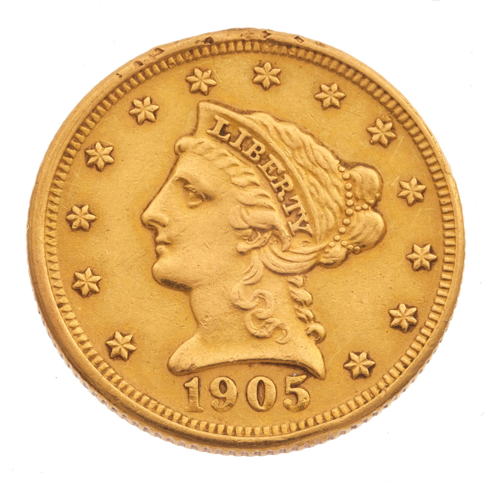 1905 Us Liberty 2 1/2 Dollar Coin Auction