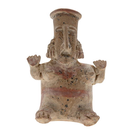 Toltec Style Pottery Seated Figure