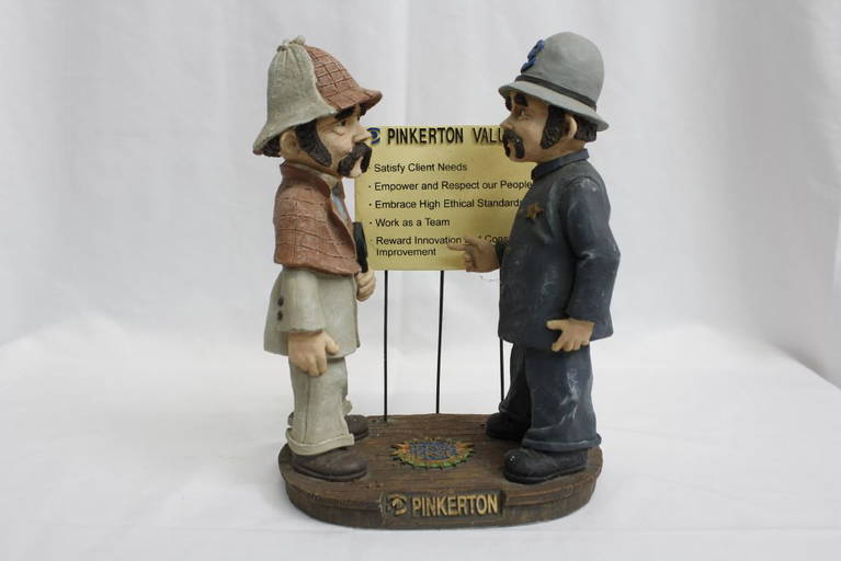 Pinkerton Values Statue
