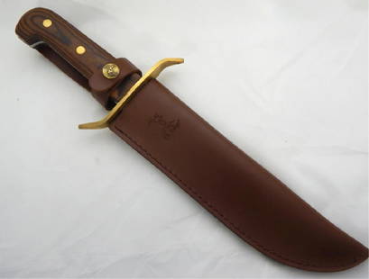 Vintage Western W49 Bowie Knife W/ Wood Handle