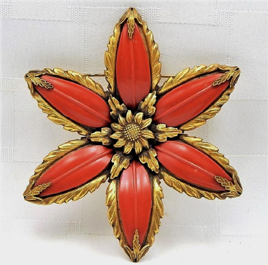 Vintage Joseff Of Hollywood Flower Brooch