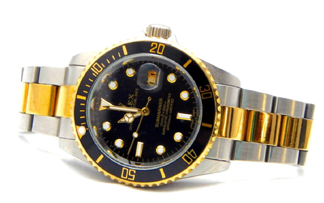 Faux Rolex Oyster Perpetual Black Face Watch