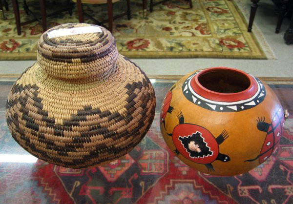 Two Southwestern Native American Bowls. One Is A Co