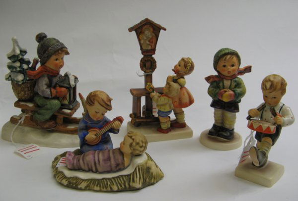 Five German Hummel Figures: "ride Into Christmas"