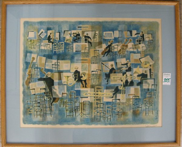 355: GEORGE L. SCHREIBER COLOR LITHOGRAPH (American, 1