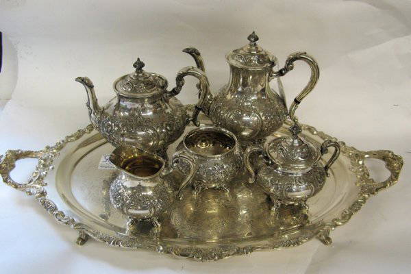 Reed & Barton Coffee And Tea Service Plus Tray, S