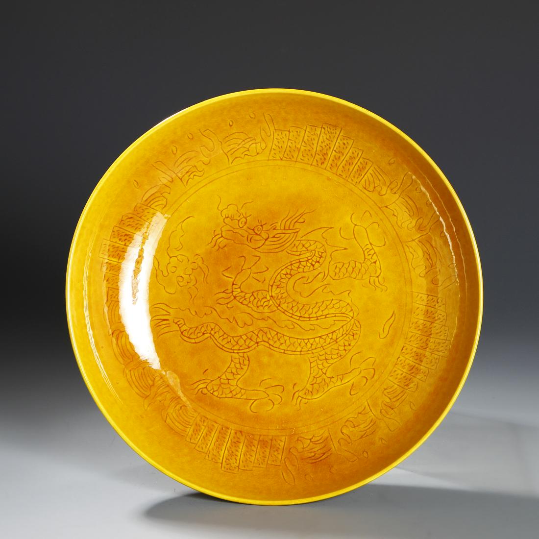 Chinese Yellow Glazed Dish
