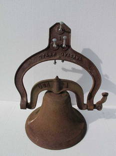 Crystal Metal No. 2 Cast Iron Dinner Bell W/ Yoke