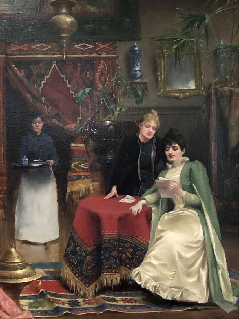 Adrien Henri Tanoux, (French, 1865-1923), The Letter