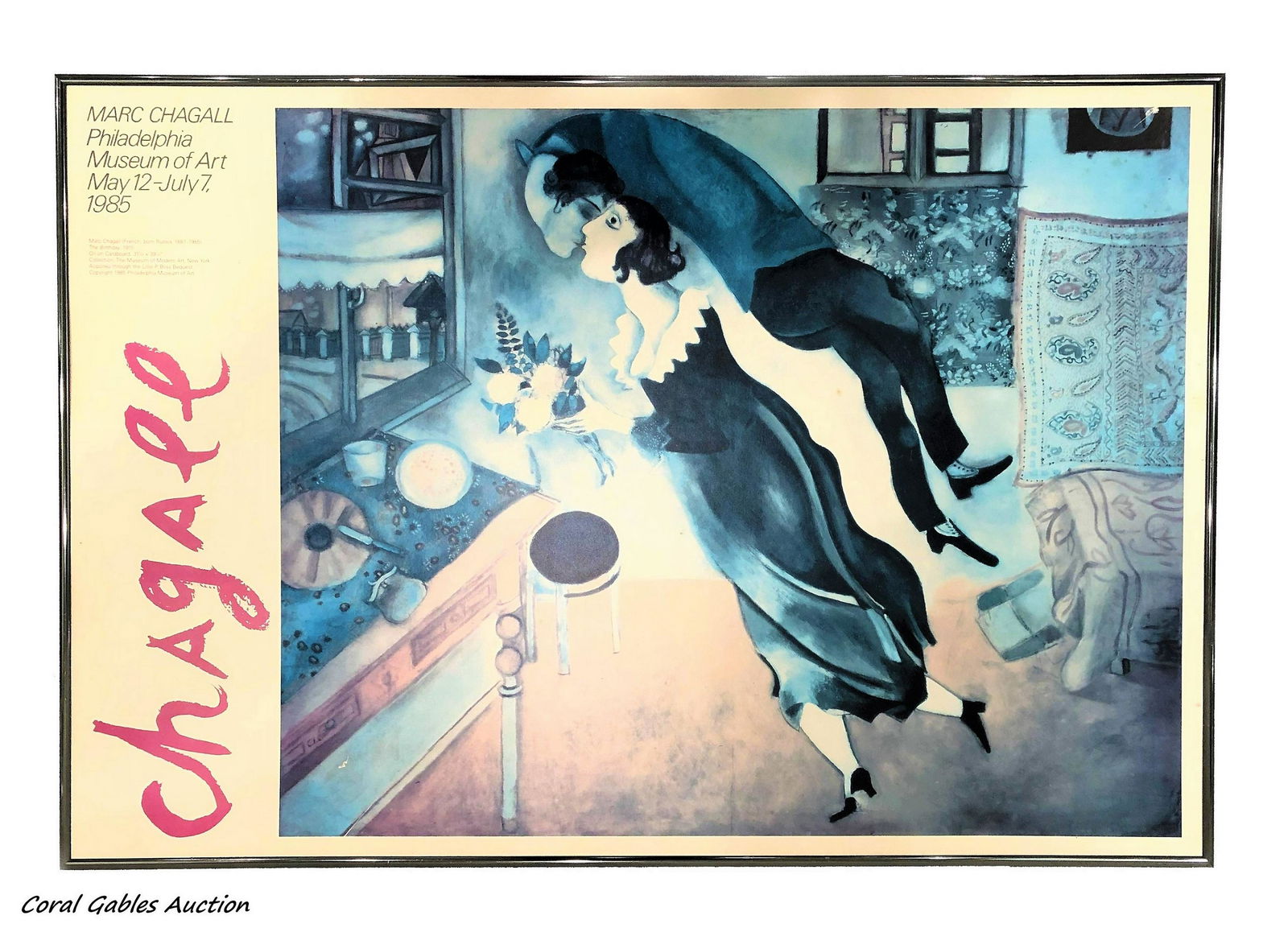 Marc Chagall Exhibition Poster " The Birthday".