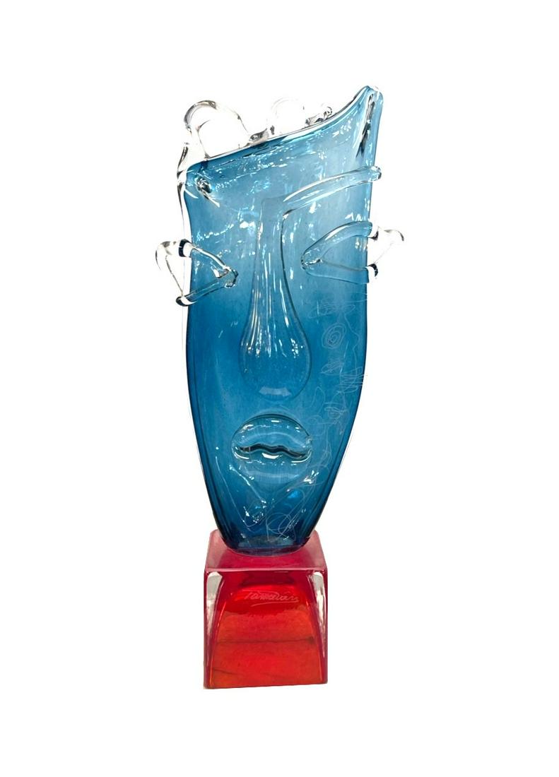 Ion Tamaian Art Glass Sculpture Signed