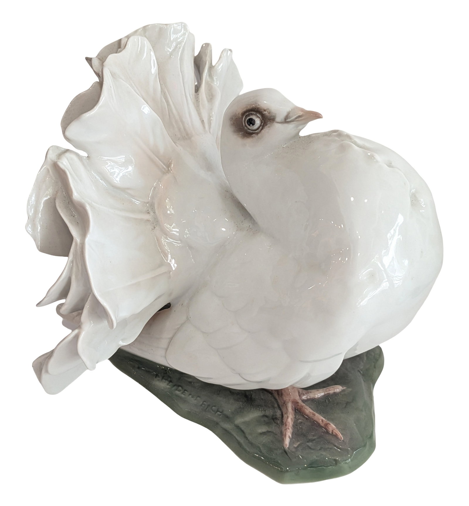 Rosenthal Hand Painted White Fantail Dove Porcelain Figurine, Germany ...