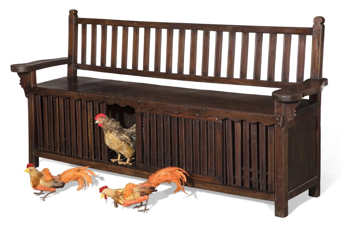 A Philippine mixed wood bench