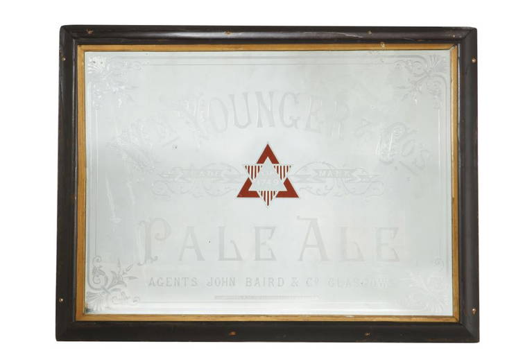 A Wm Younger & Co's Pale Ale Bar Back Mirror