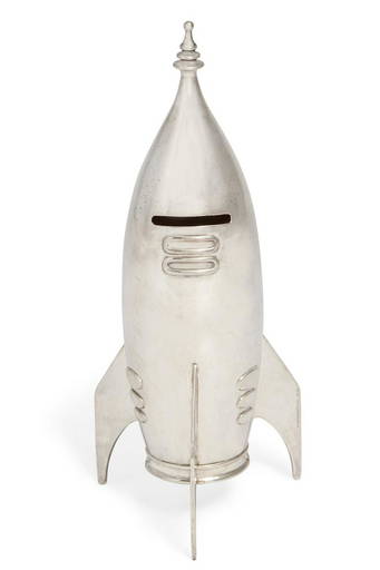 A Tiffany & Co. sterling silver rocket form bank (#0016) on Jul 17 ...
