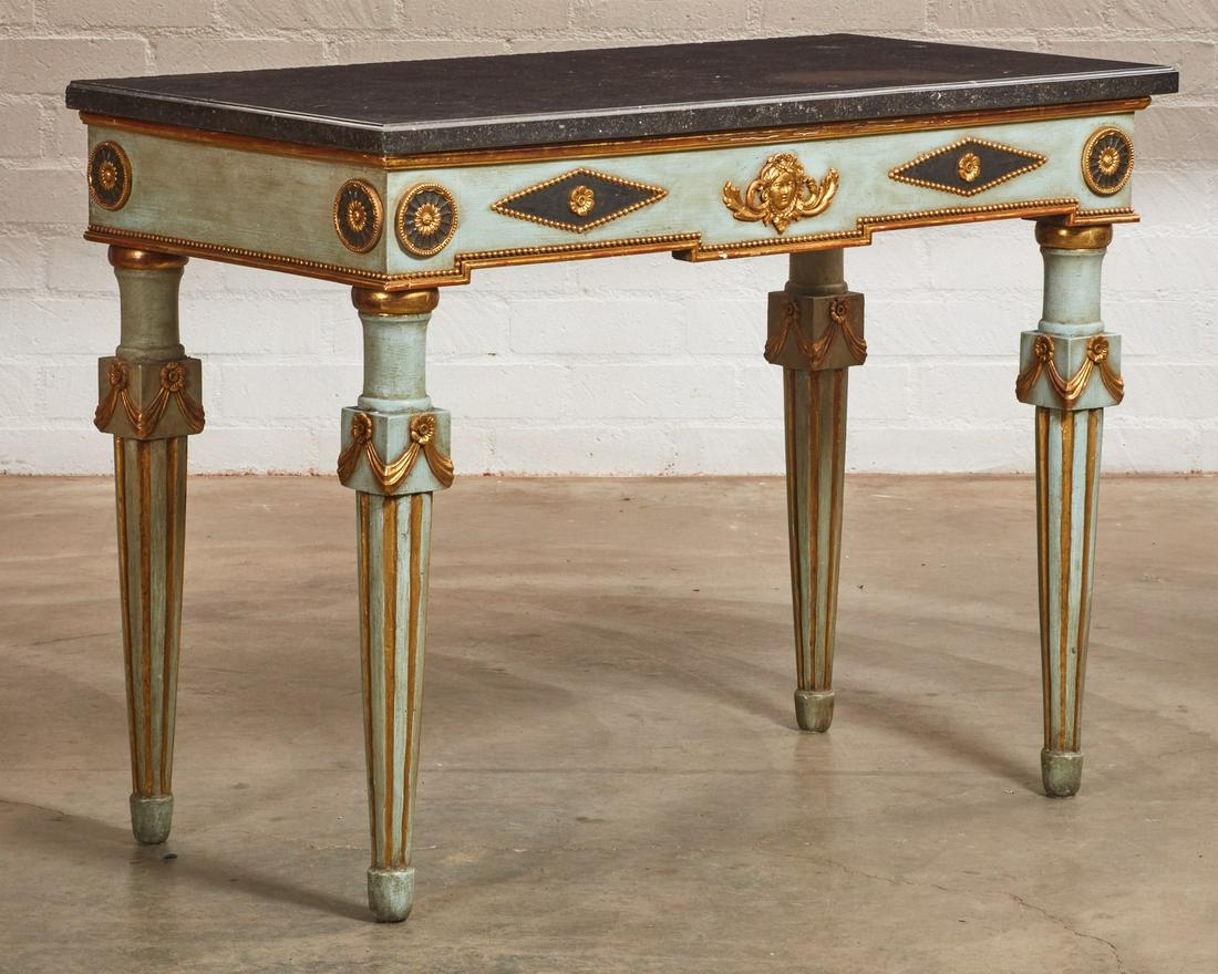 A Neoclassical Style Painted Console Table