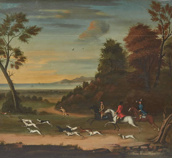 English School, Beagler s Talley Ho, oil (#0148) on Dec 14, 2022 ...