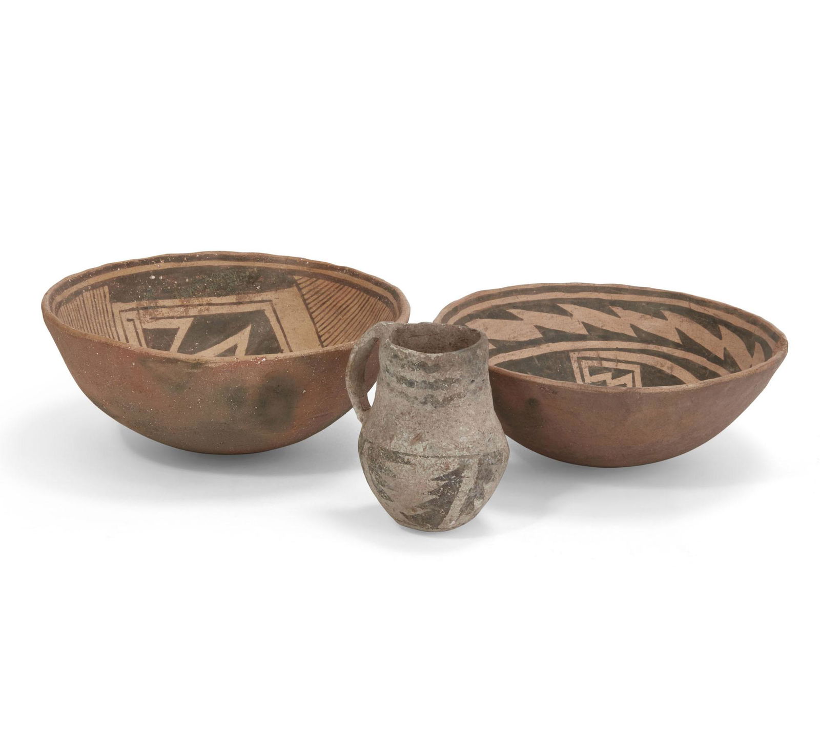 Three Native American Pottery Vessels