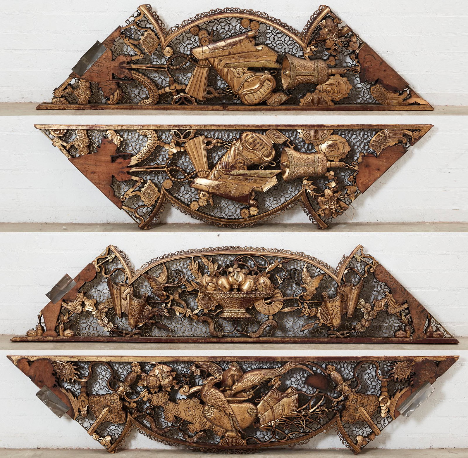 A Chinese Giltwood Architectural Canopy