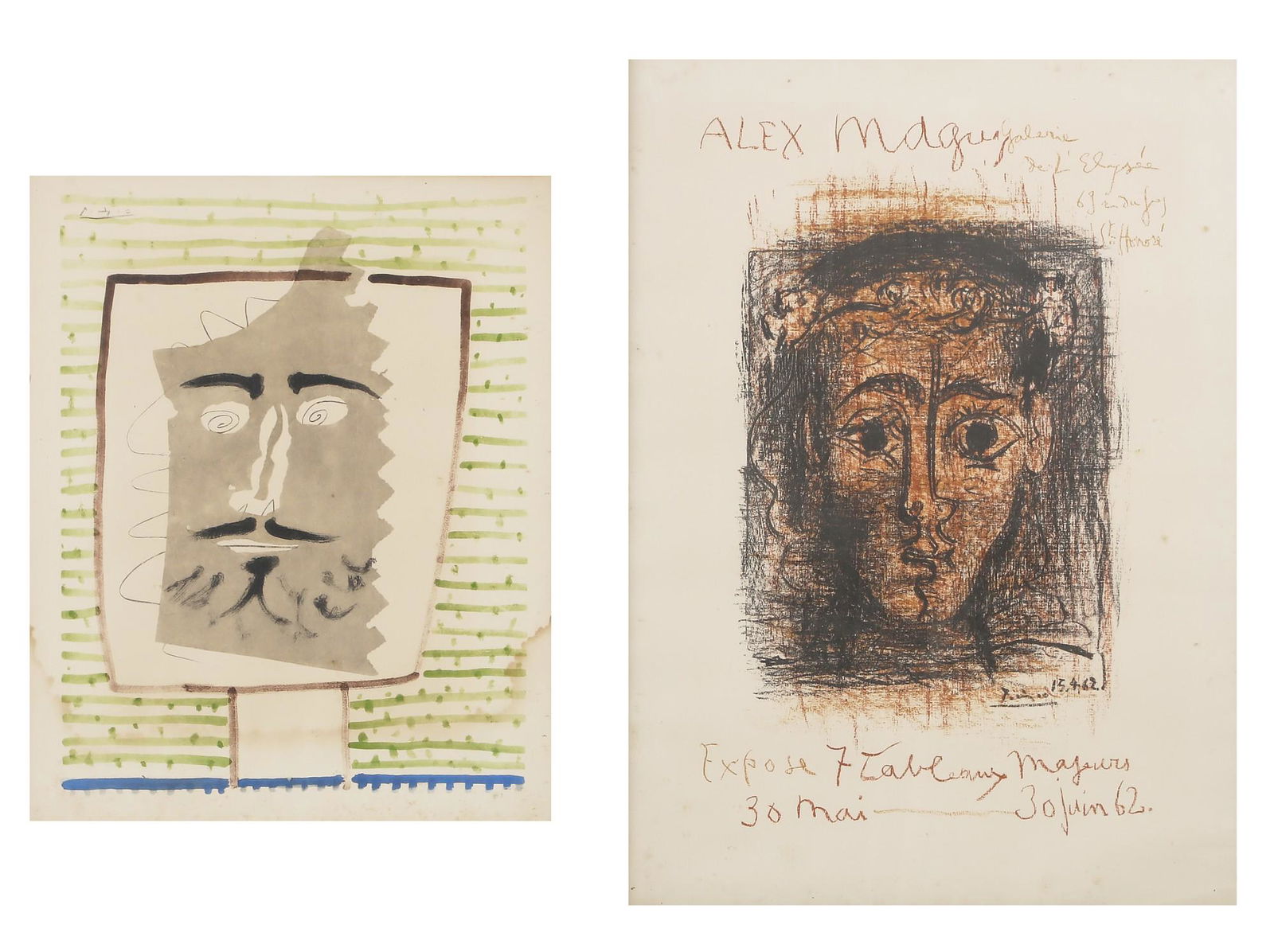 Aft Pablo Picasso,prints: Tete Faune, Alex Maguy