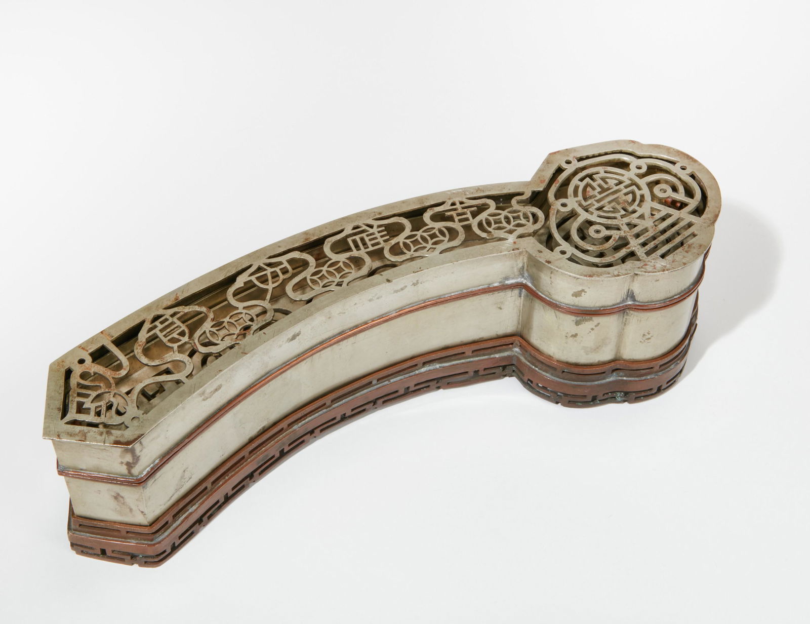 A Chinese White Metal Incense Clock Auction