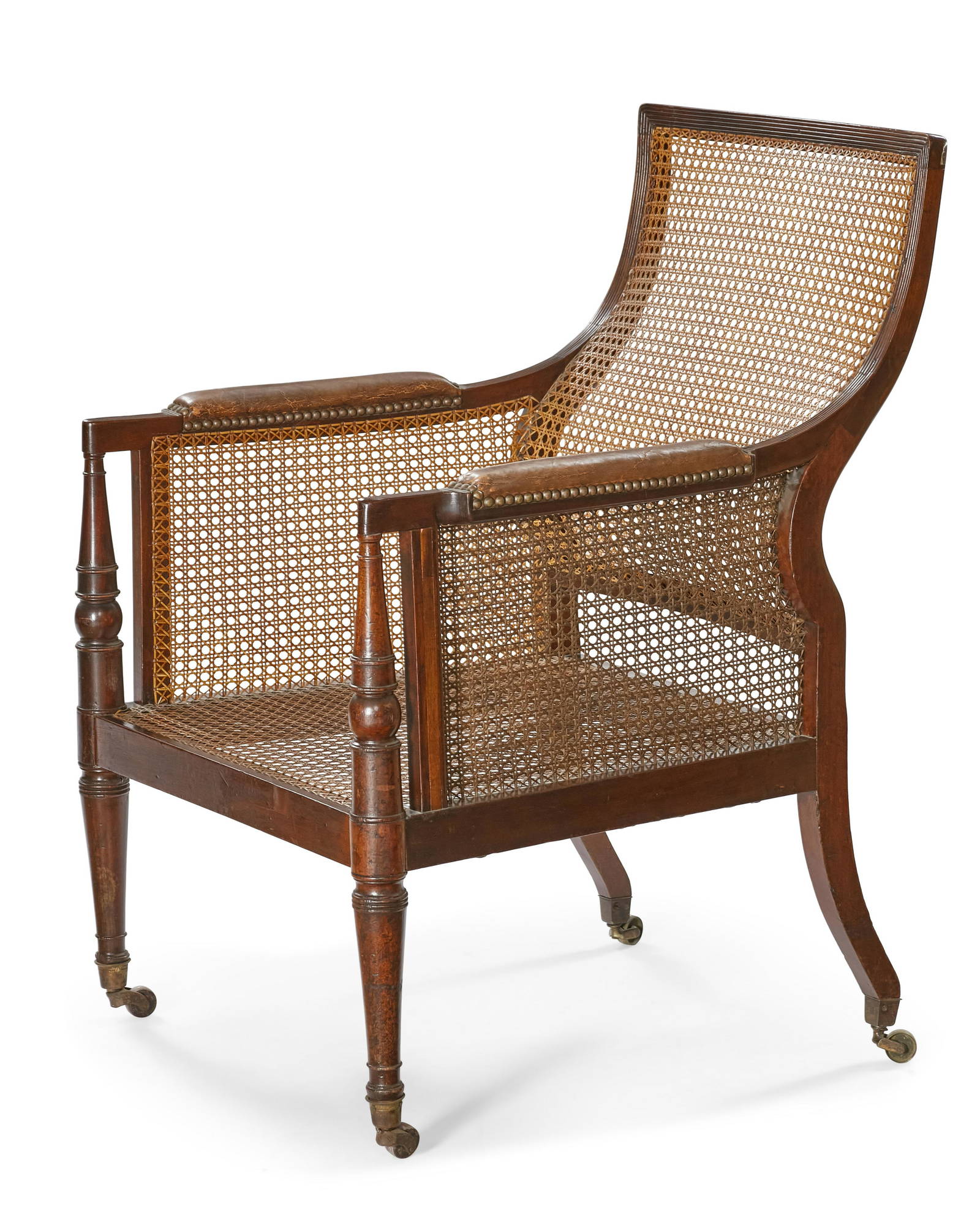 A Regency Ashburnham Library Bergere, Gillows Auction
