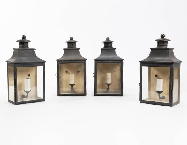 A Set Of Four Paul Ferrante Lantern Wall Lights