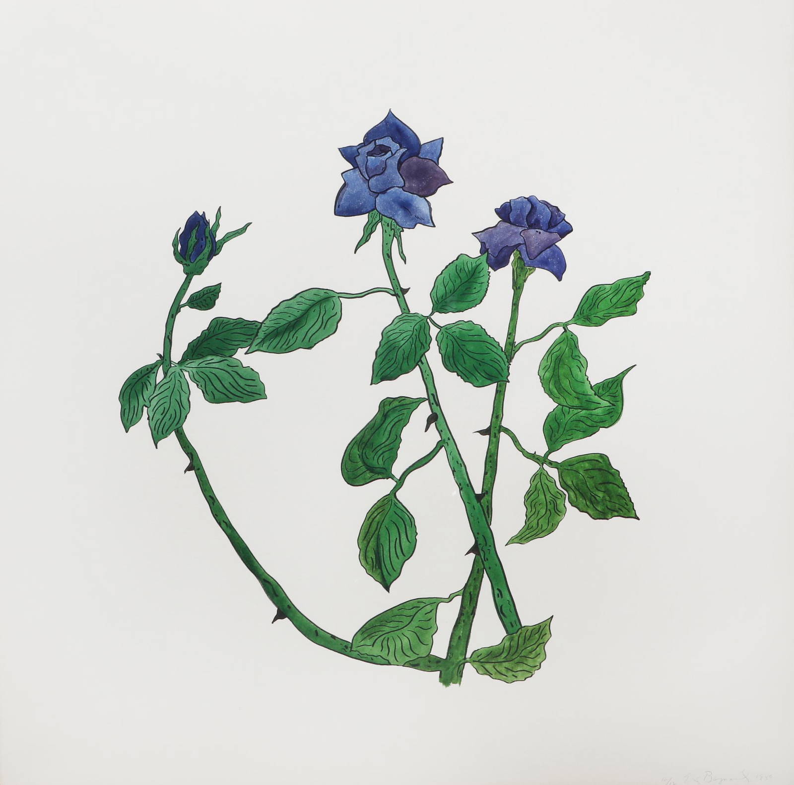 Edward Baynard, The Roses, 1980 (80: Eb11), Litho Auction