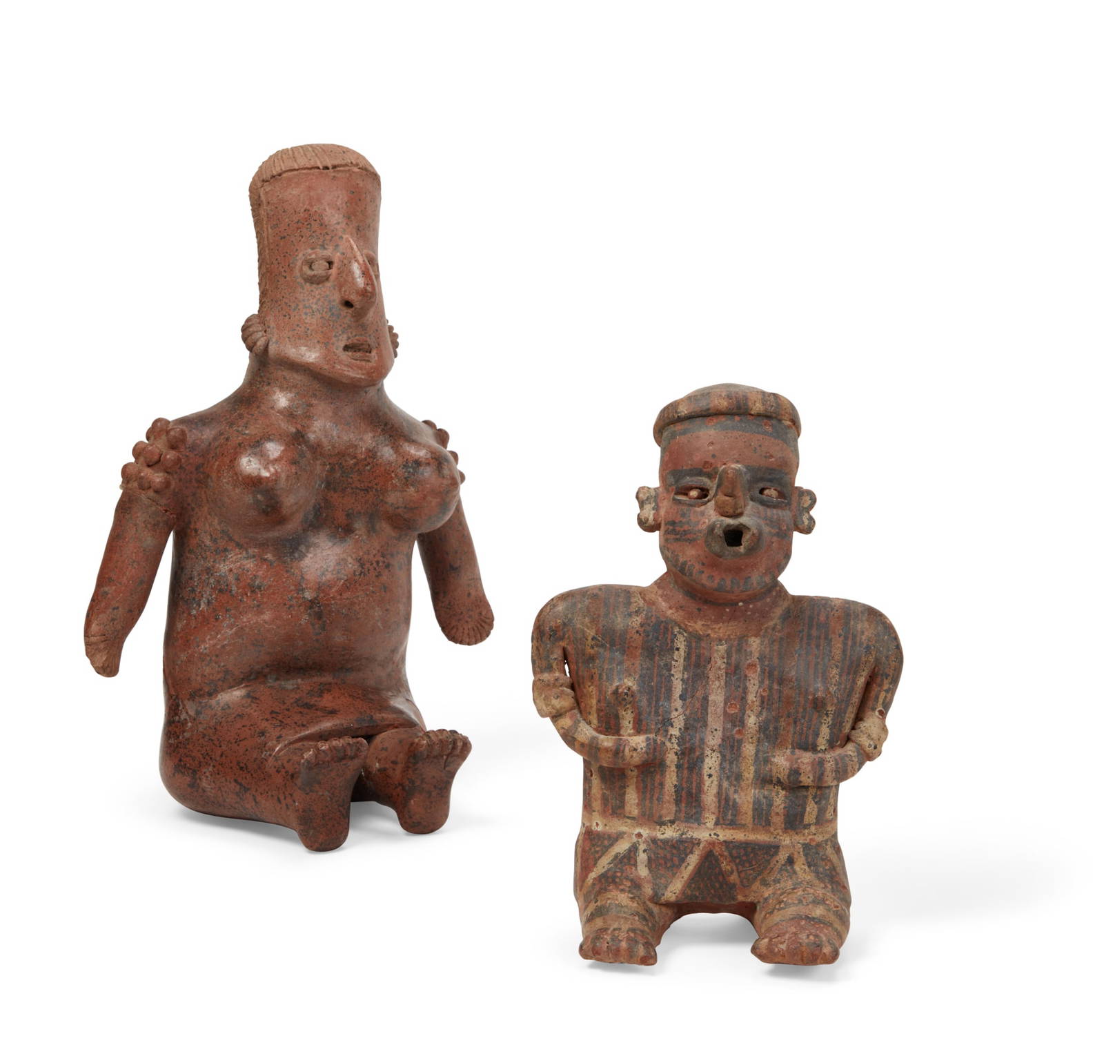 Two South American Colima Style Pottery Figures Auction