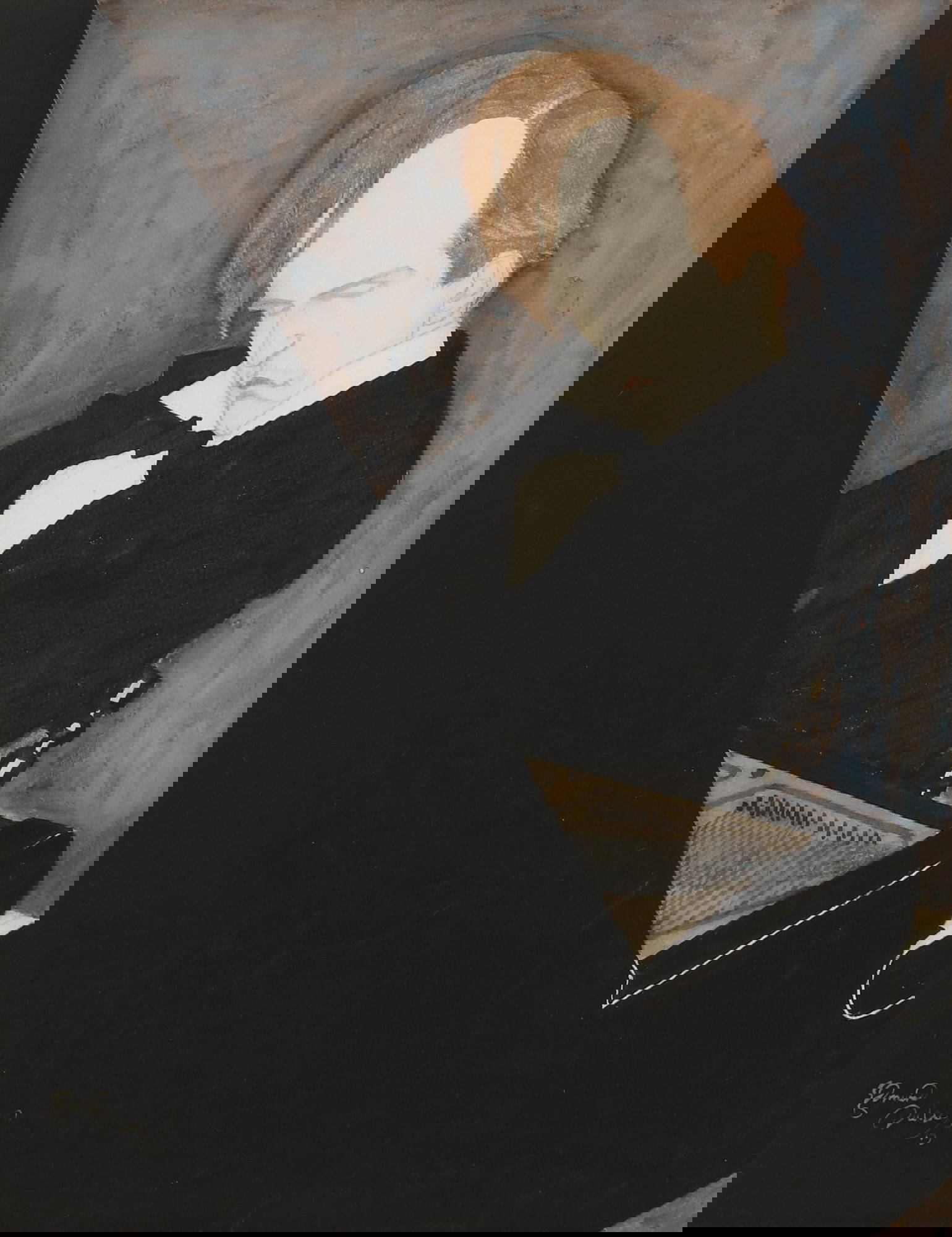 Edmund Dulac, Walter Rummel At The Piano, 1915 Auction