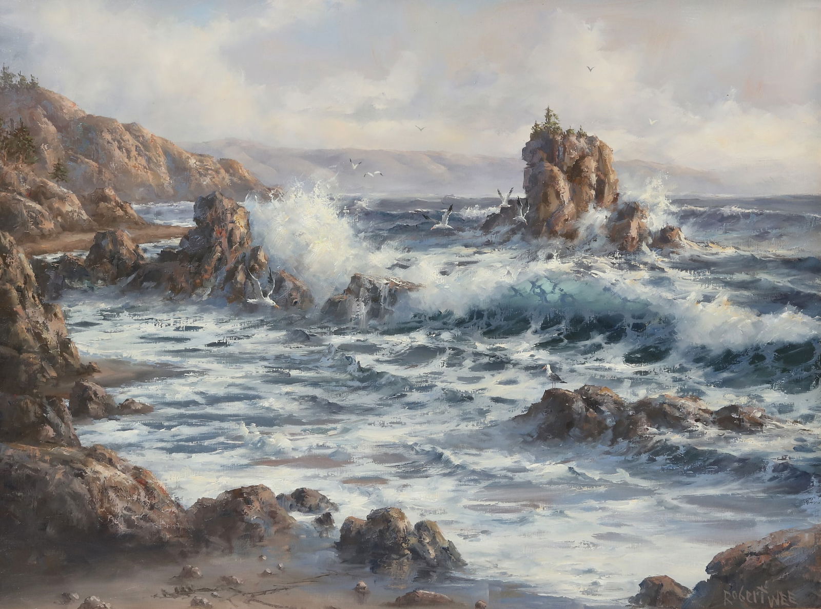 Robert Wee, Coastal Scene Auction