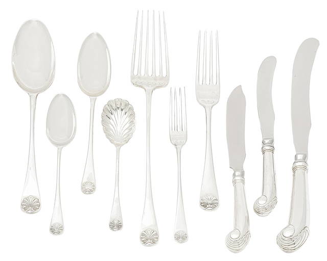 A Stieff Silver Williamsburg Shell Flatware Set