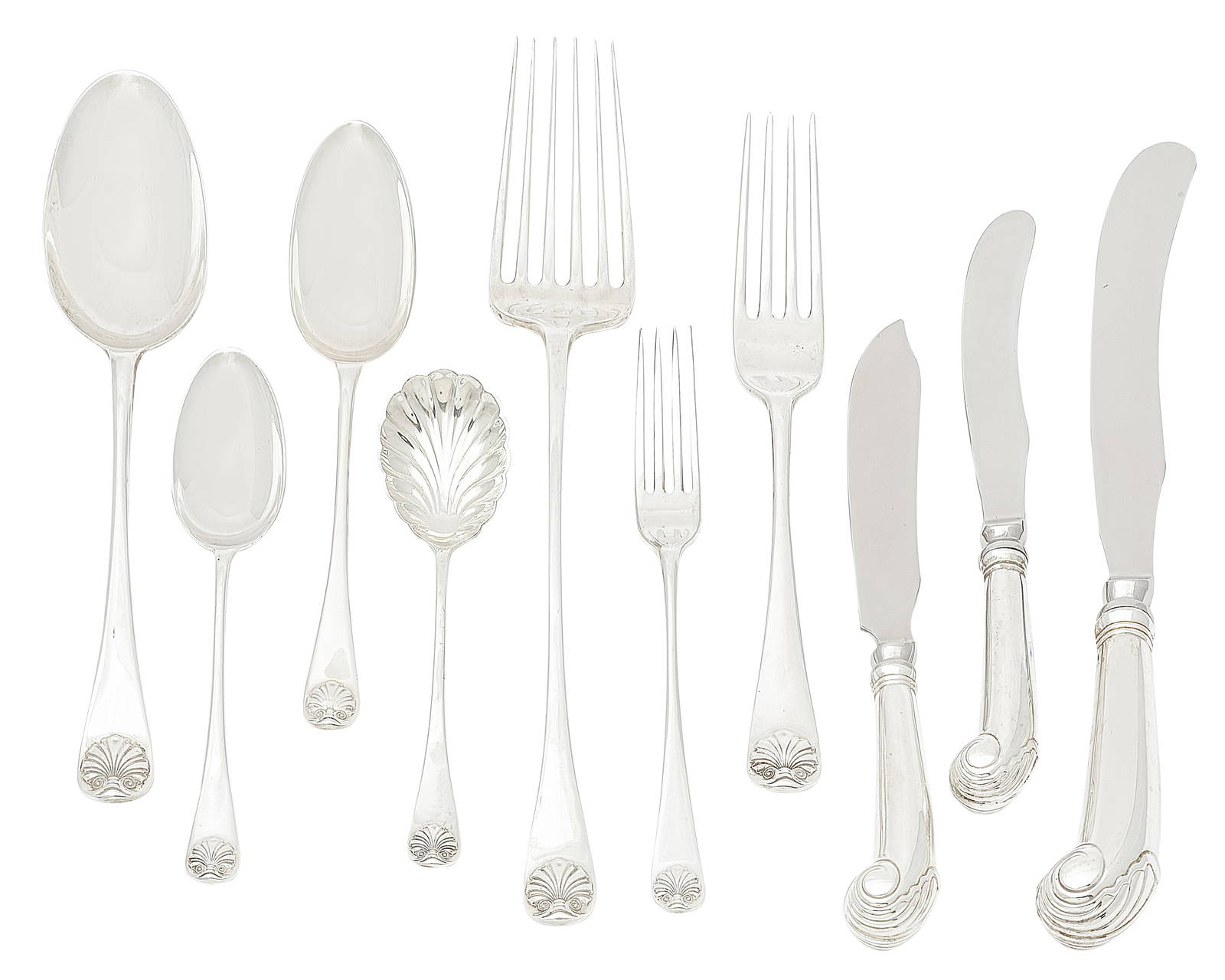 A Stieff Silver Williamsburg Shell Flatware Set Auction