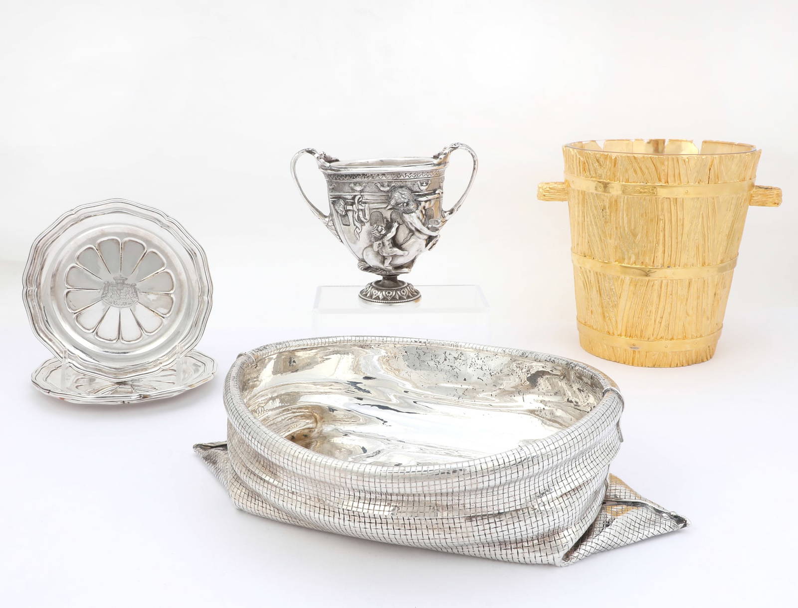 A Six International Metalware Tablewares Auction