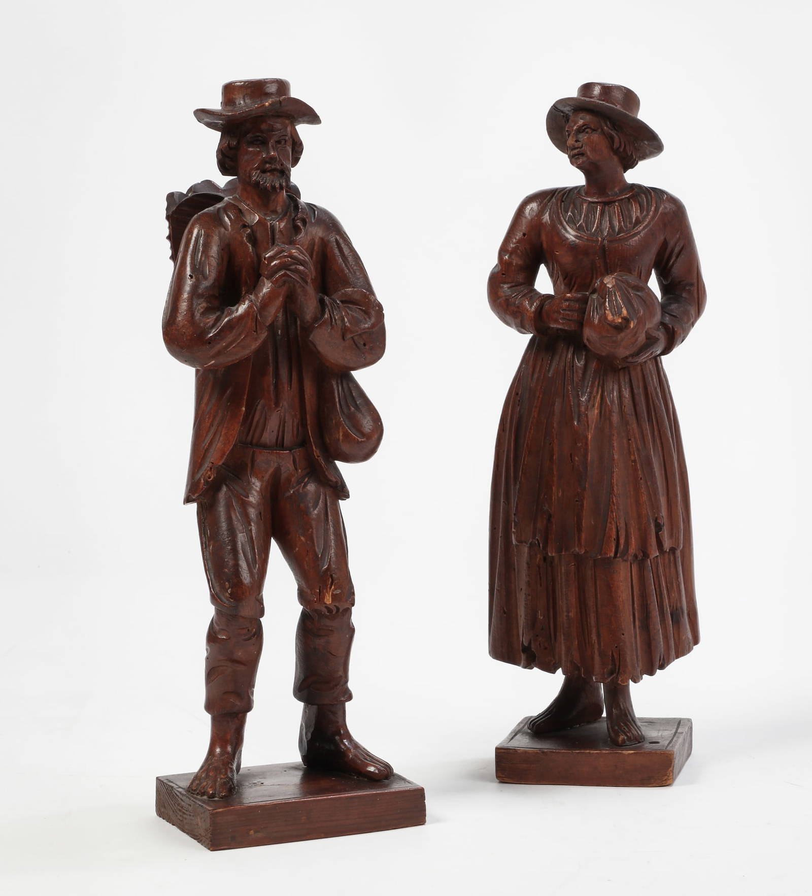 A Pair Of German Boxwood Figures Auction