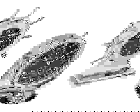 Two Chrome Desk Clocks Auction