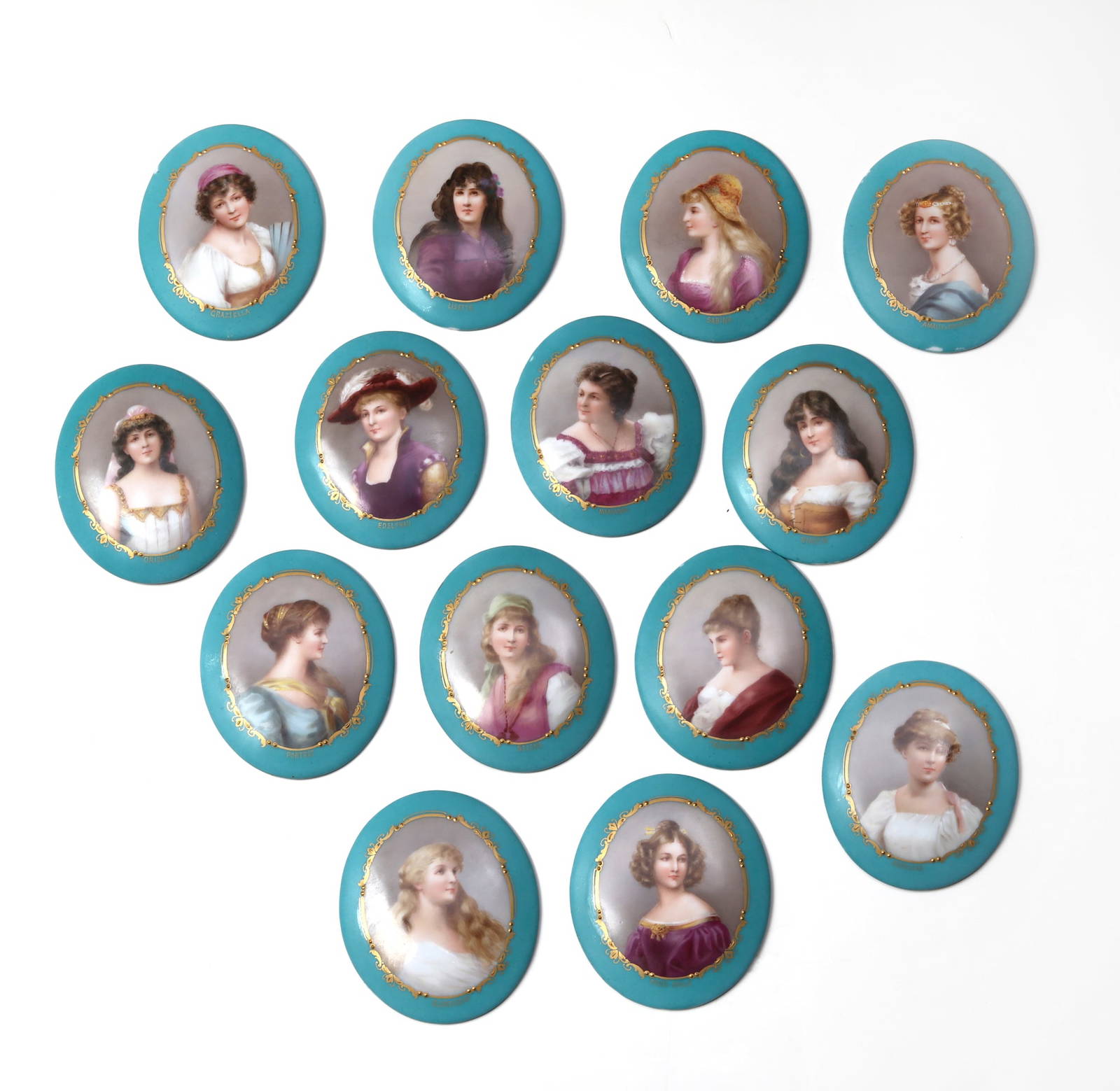 Fourteen German (hutschenreuther) Medallions Auction