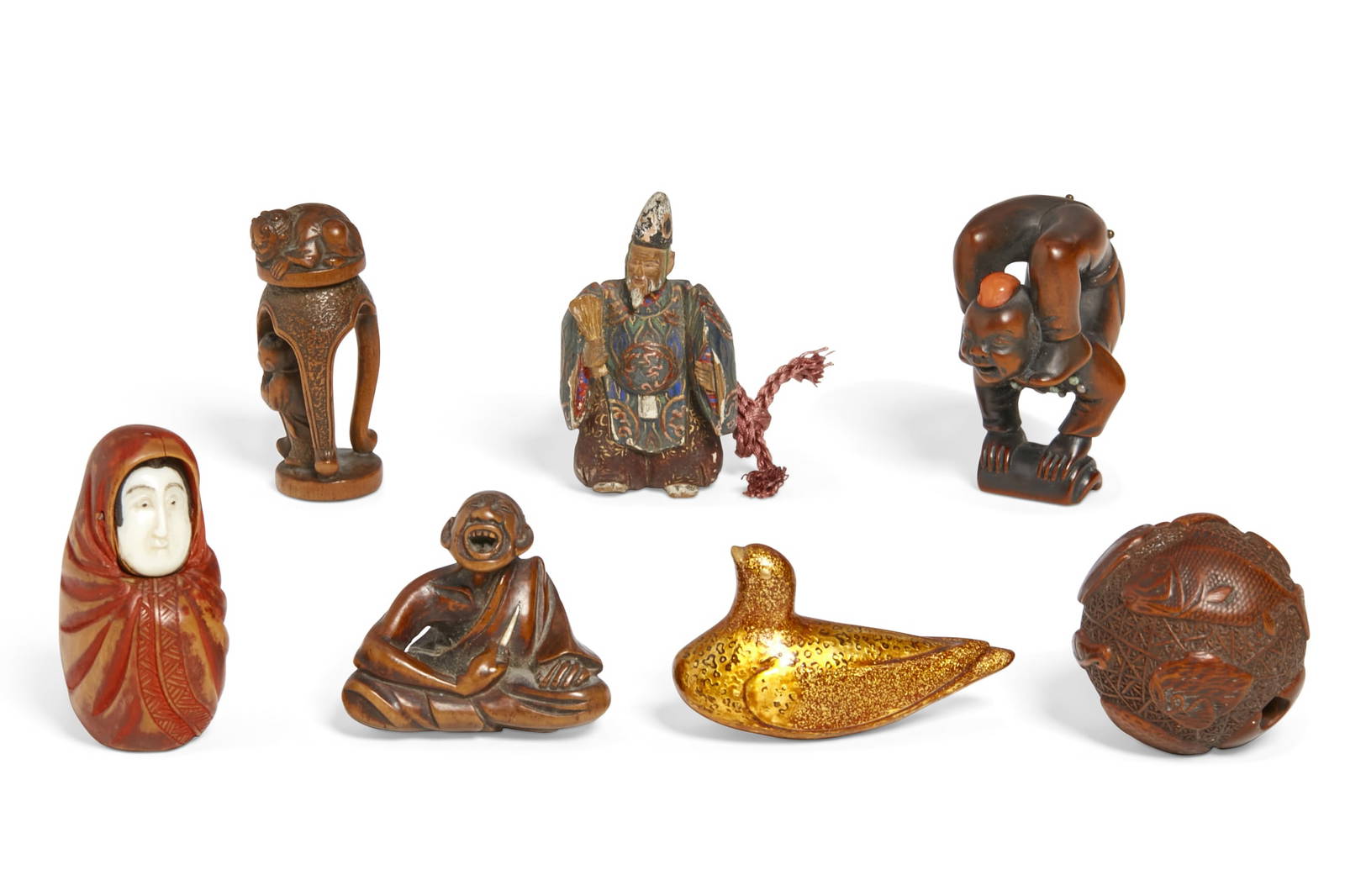 A Group Of Seven Japanese Netsuke Auction