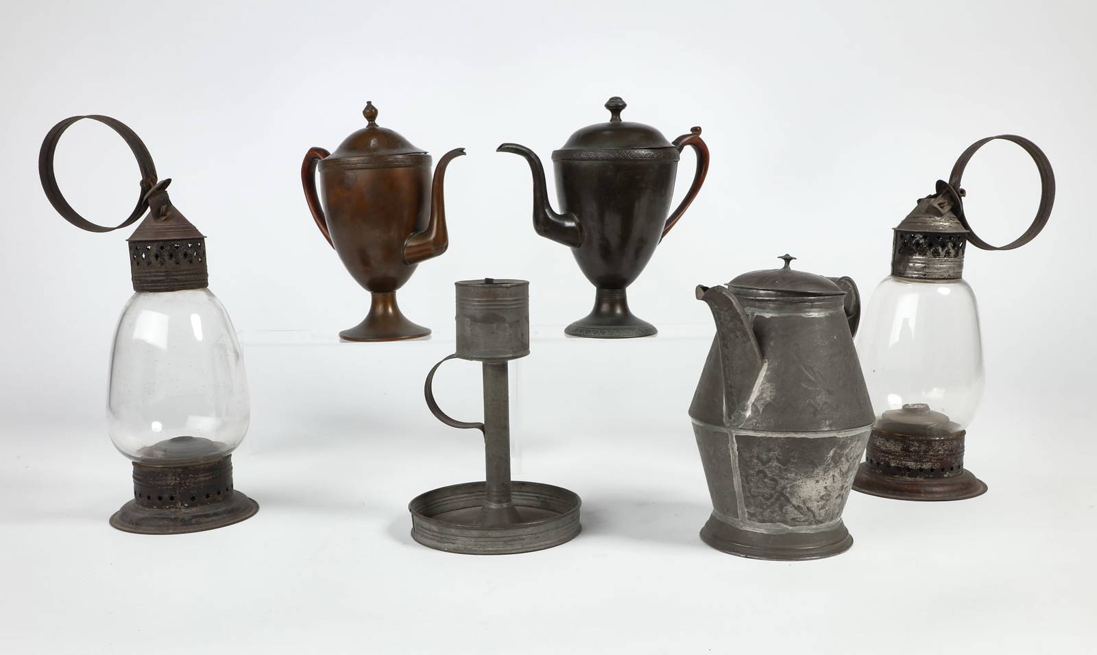 A Six Piece Group Of Domestic Metalware Auction
