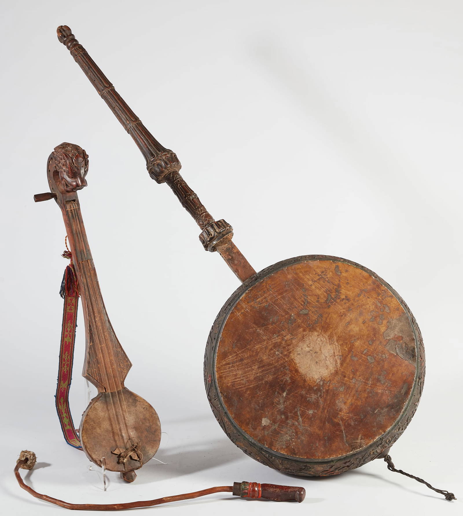 Two Southeast Asian Musical Instruments Probably Nepal Auction
