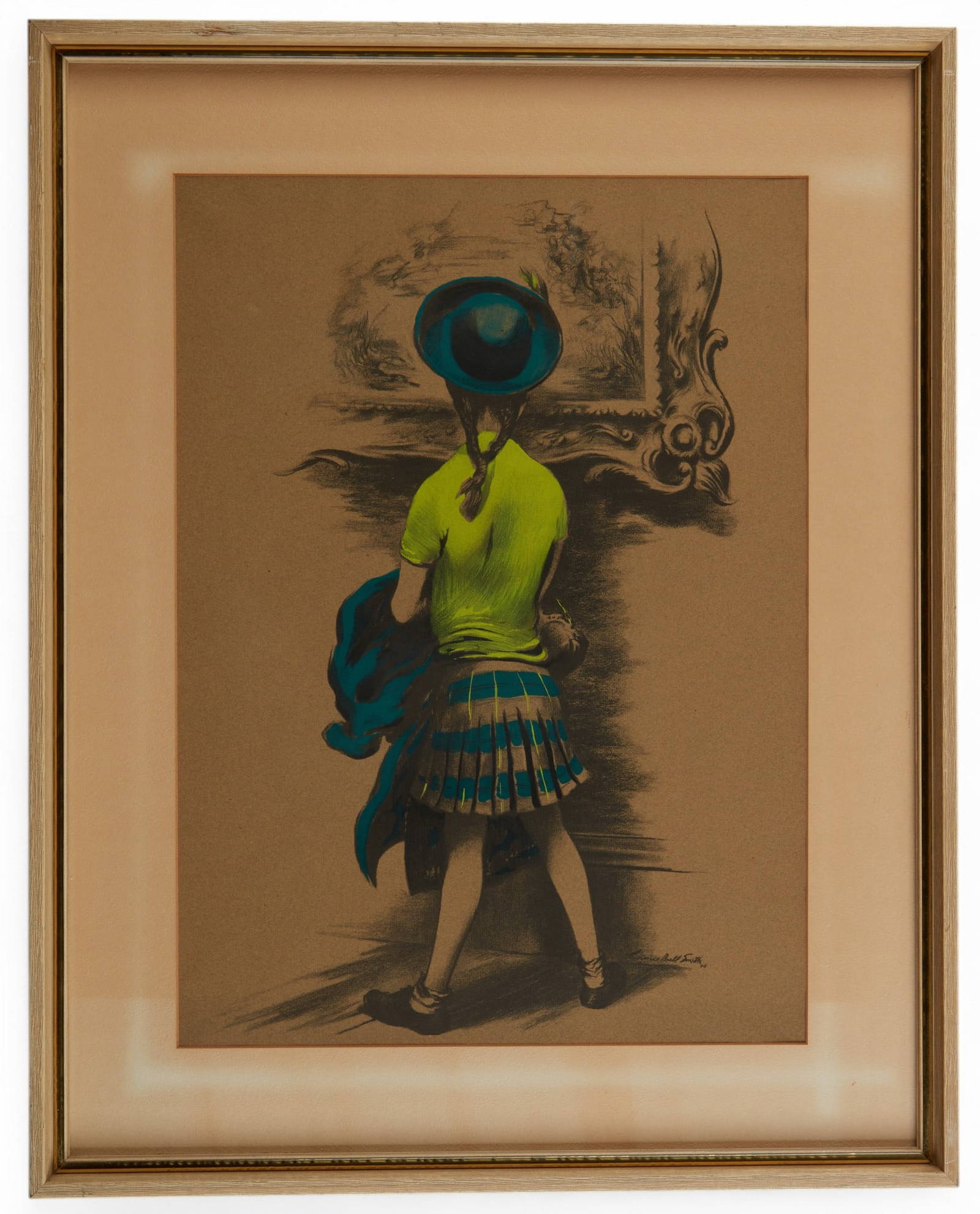 Lawrence Beall Smith (american, 1909-1995), Museum Visitor, School Girl ...