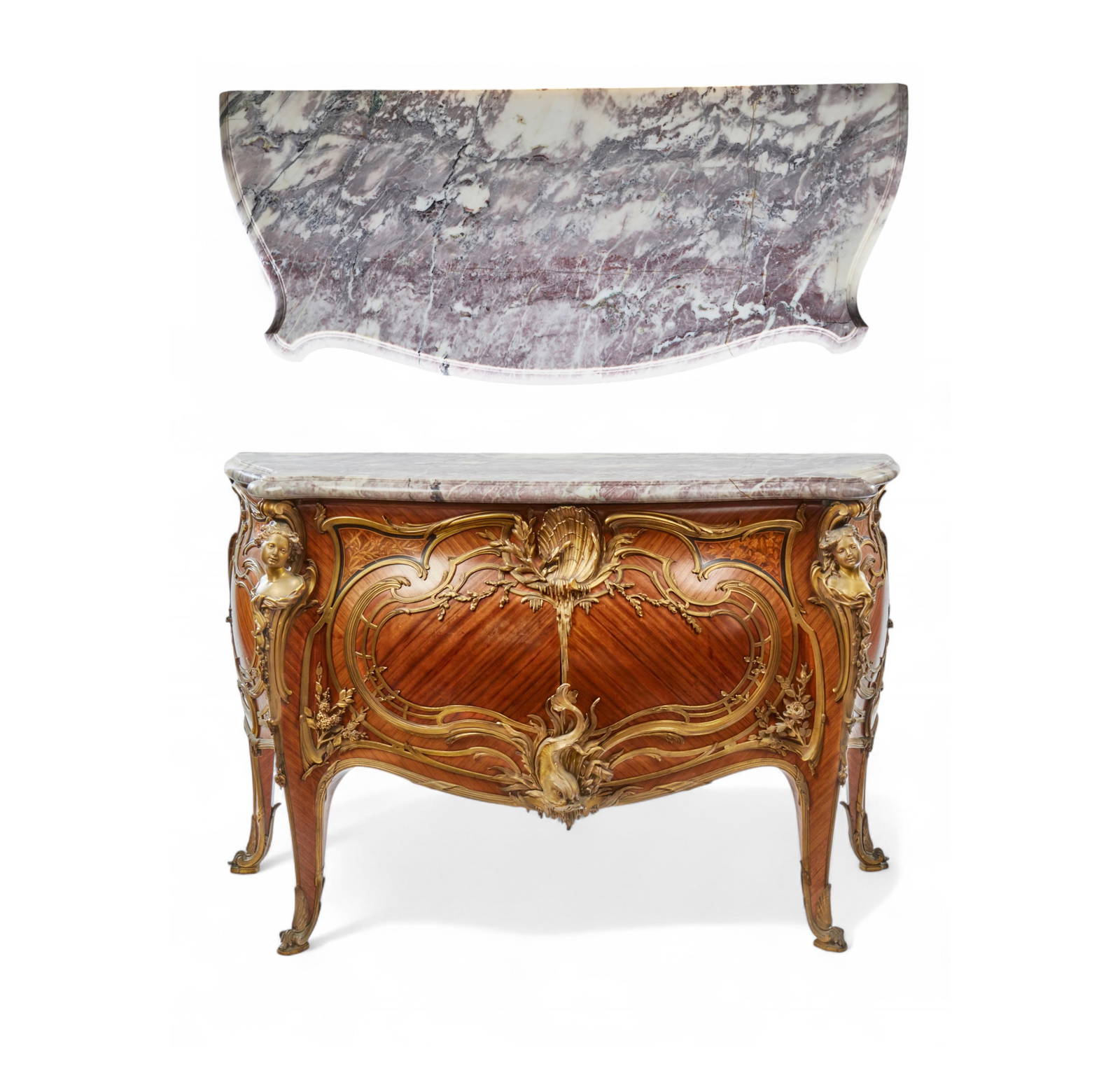 An Important Louis Xv Style Commode À Vantaux: Coquille, Francois Linke ...