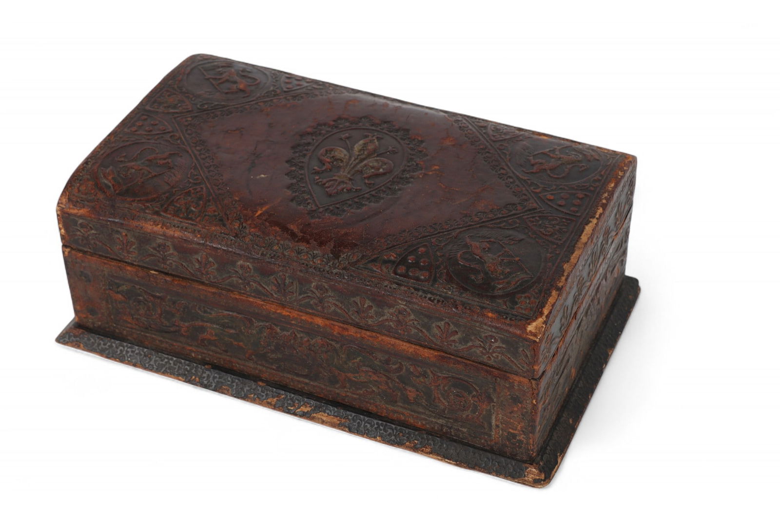 A Victorian Embossed Leather Box England, 19th Century - Aug 06, 2025 ...