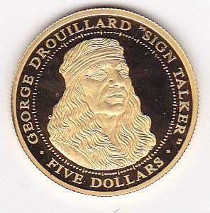 Shawnee Nation $5 Gold Pf 2003 George Drouillard