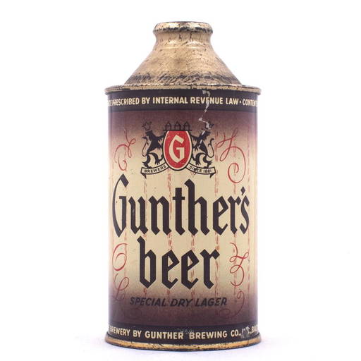 Gunther's Flat Bottom Cone Top Can 168 5