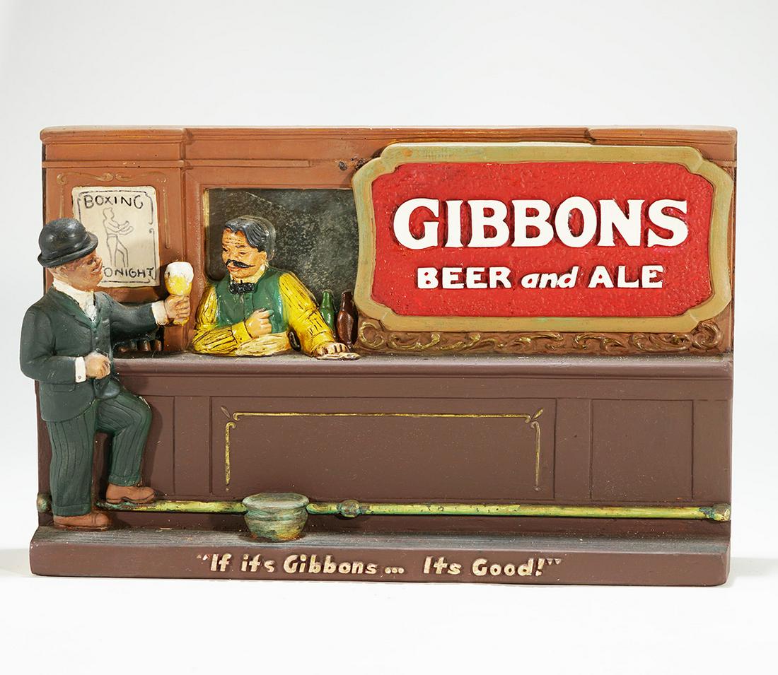 Gibbons Beer and Ale Back Bar Statue - Jul 18, 2020 | Morean Auctions in MA