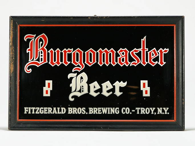Burgomaster Beer Fitzgerald Bros Tin Sign