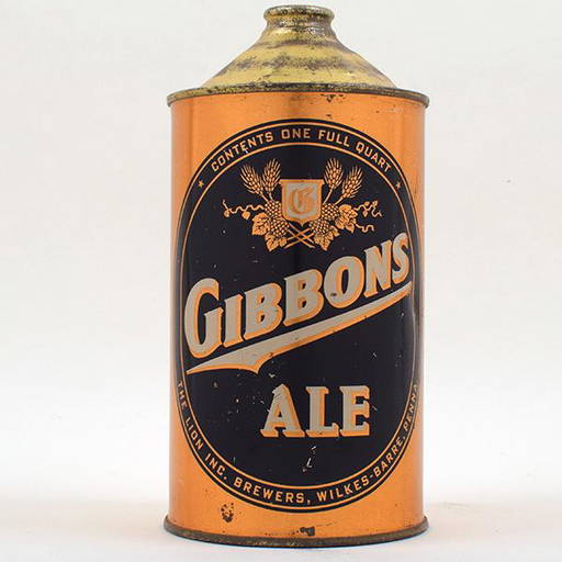 Gibbons Ale Quart Cone Top 210 2