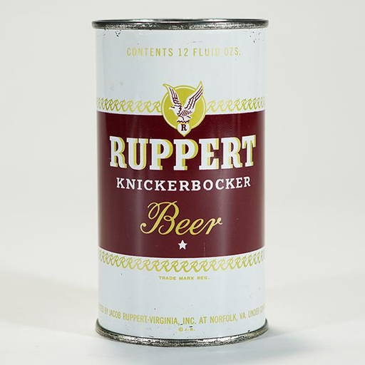 Ruppert Knickerbocker Beer Flat Top Virginia 126 40